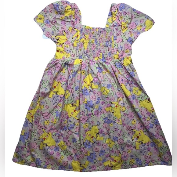 Pokemon | Dresses | Pokmon Pikachu Girls Pink Short Sleeve Princess ...